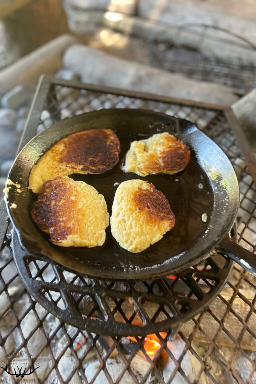 Camp Fire Pancakes - Venison for Dinner