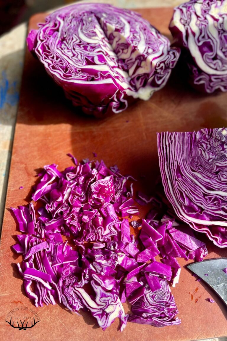 Purple Cabbage Kraut - Venison for Dinner